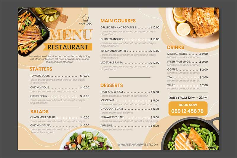 Menu Printing - Local Waltham Cross & Enfield Printers - Inkhive Printers