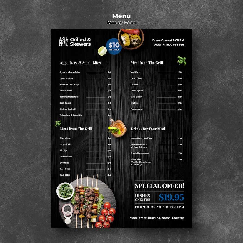 Menu Printing - Local Waltham Cross & Enfield Printers - Inkhive Printers