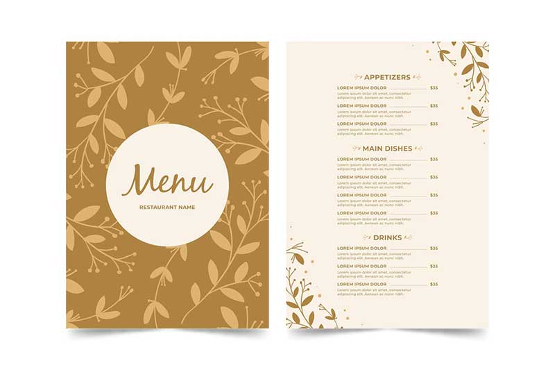 Menu Printing - Local Waltham Cross & Enfield Printers - Inkhive Printers