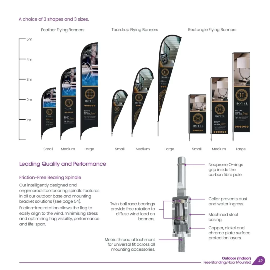 Elevate Branding with Feather, Teardrop, and Rectangle Flying Banners ...