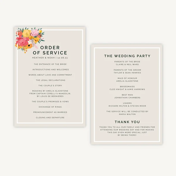 Order of Service - Local Waltham Cross and Enfield Printers - Inkhive ...
