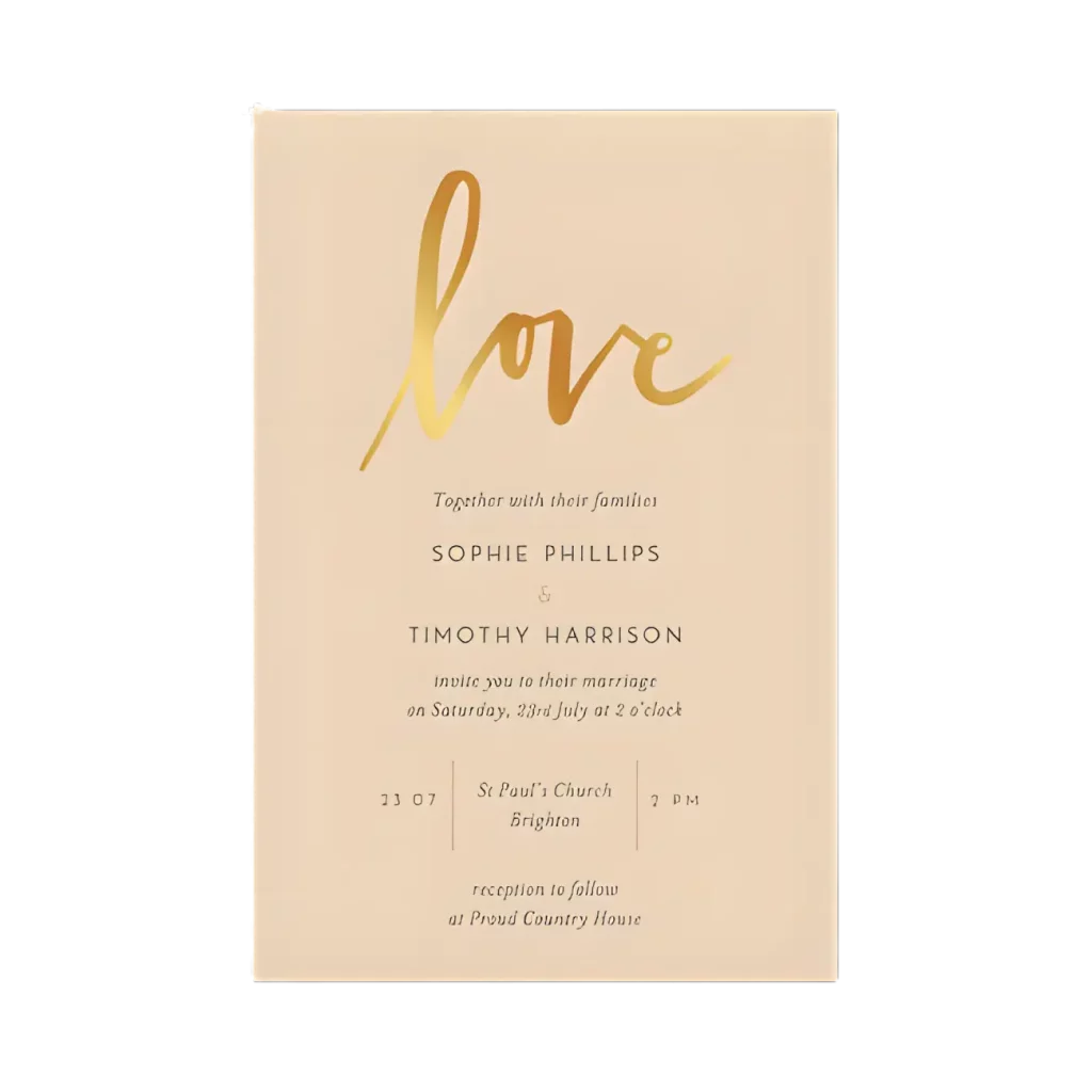 Foiled Wedding Invitations - Local Waltham Cross and Enfield Printers ...
