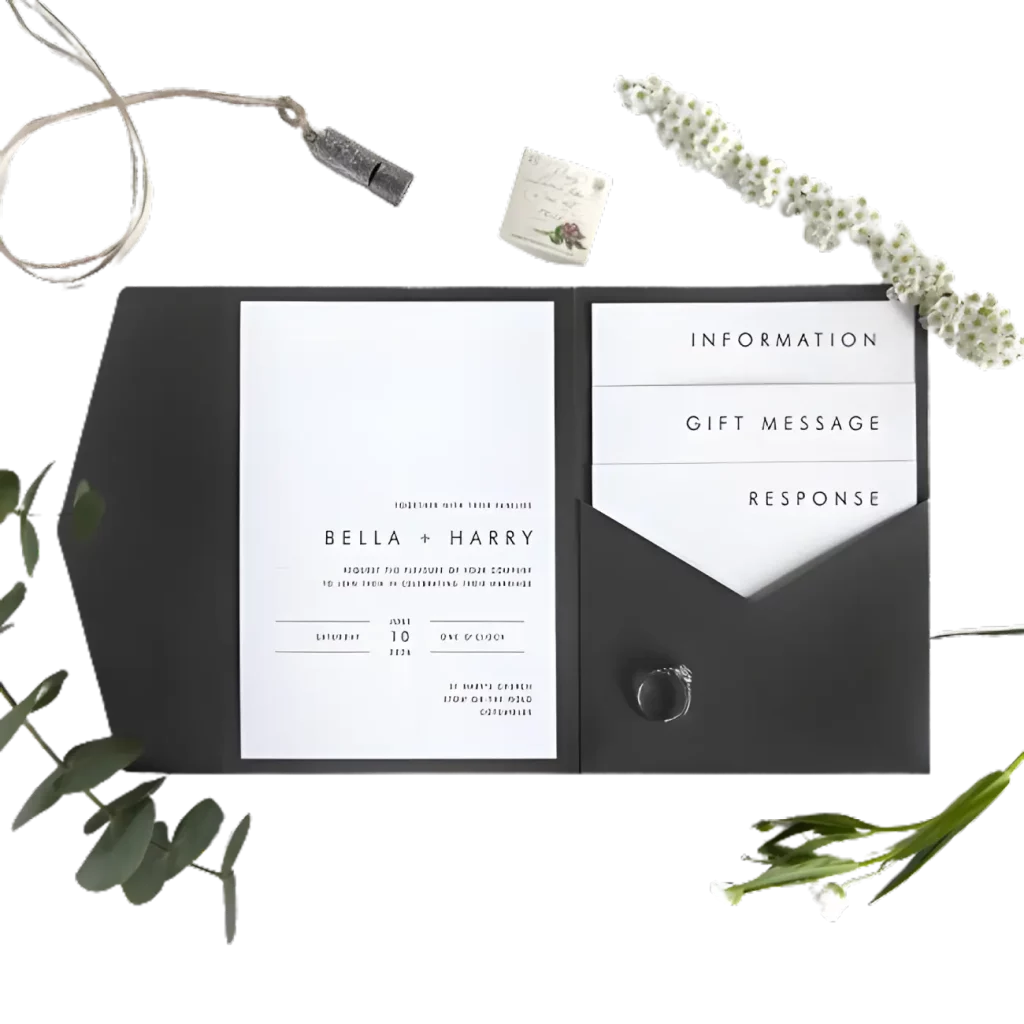 Folded Wedding Invitations - Local Waltham Cross and Enfield Printers ...