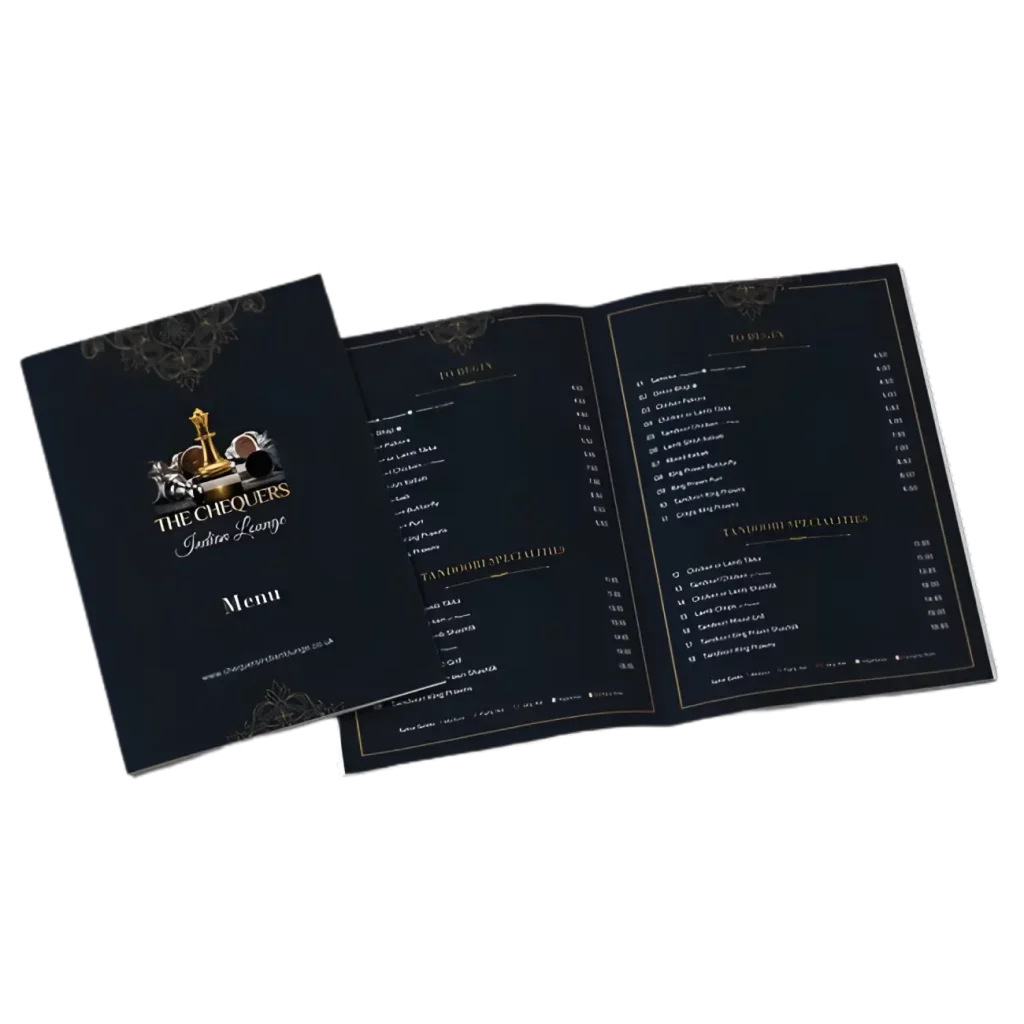 Laminated Menus – Wipeable - Local Waltham Cross and Enfield Printers ...