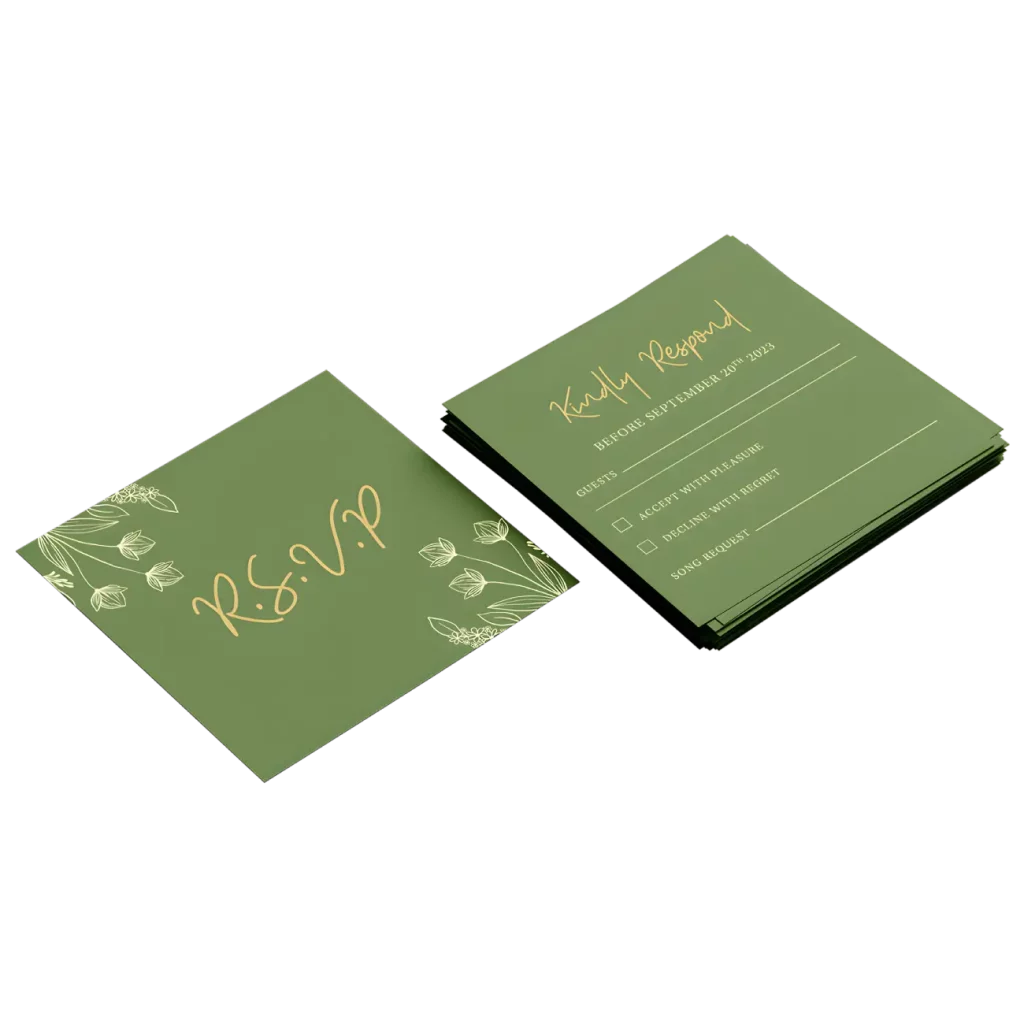 Wedding RSVP Cards - Local Waltham Cross and Enfield Printers - Inkhive ...