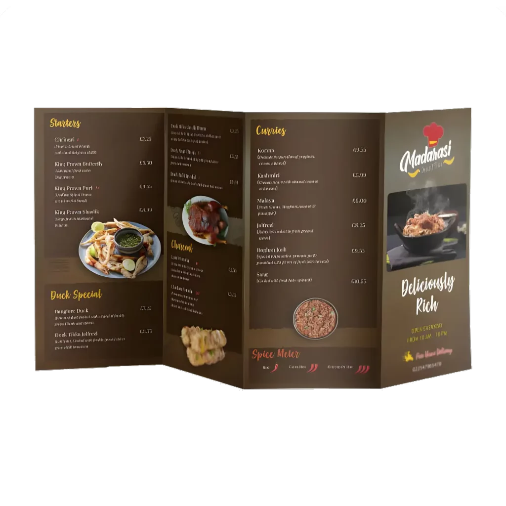 Takeaway Menus - Local Waltham Cross and Enfield Printers - Inkhive ...