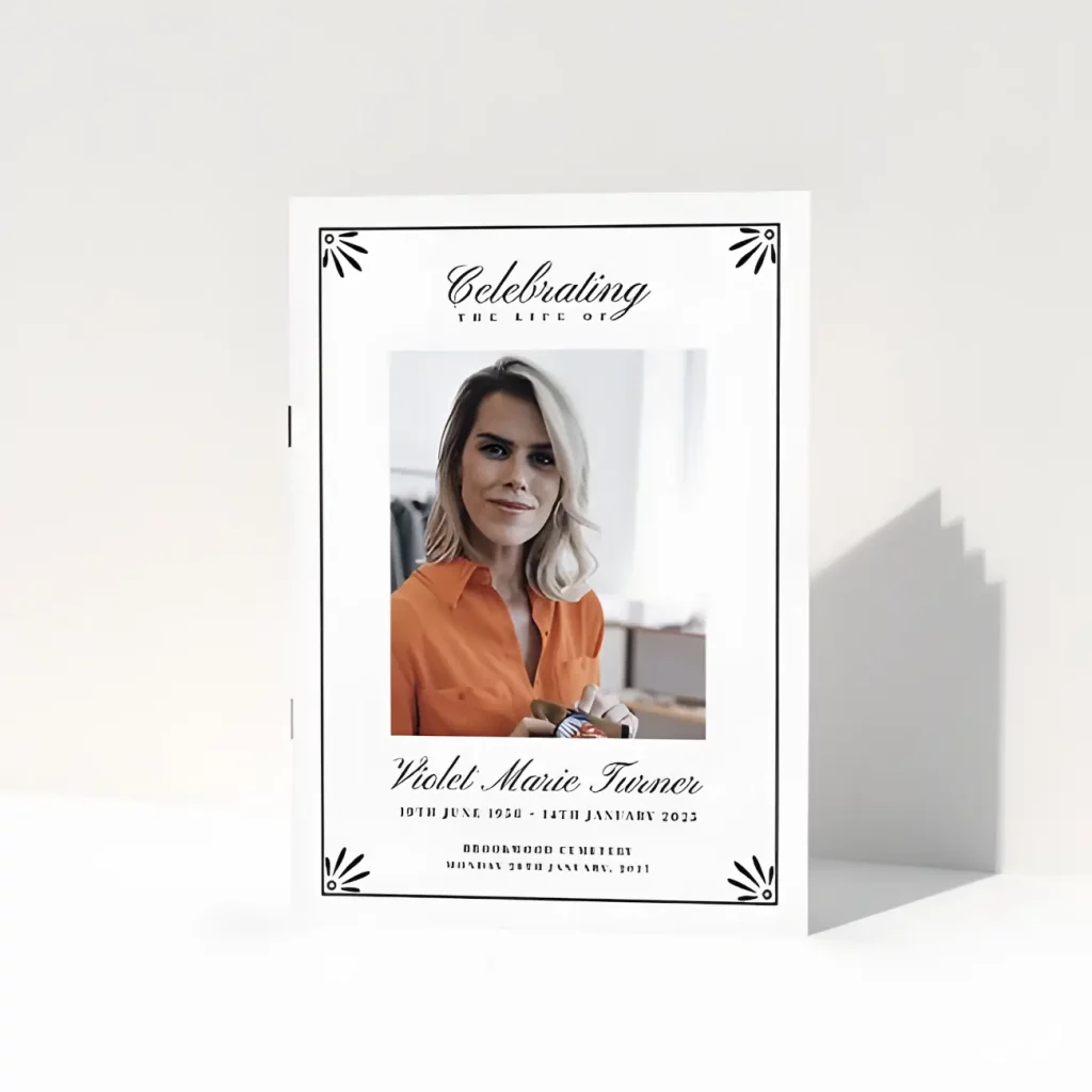 Personalised Funeral Order of Service - Waltham Cross - Local Waltham ...
