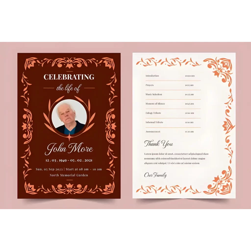 Religious Themed Funeral Order of Service - Waltham Cross - Local ...