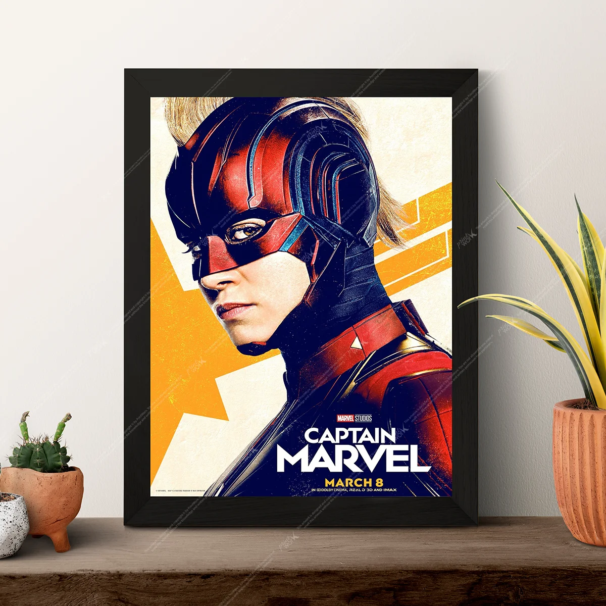 A3 Captain Marvel Poster: Cosmic Heroine – Retro-Inspired Art Print ...