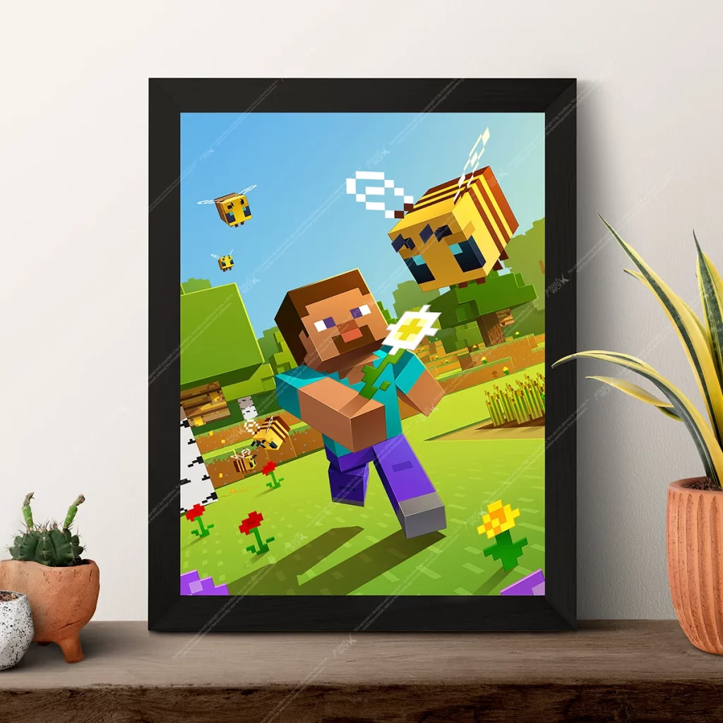 A3 Minecraft Poster: Survive the Night – Survival Mode Art Print ...